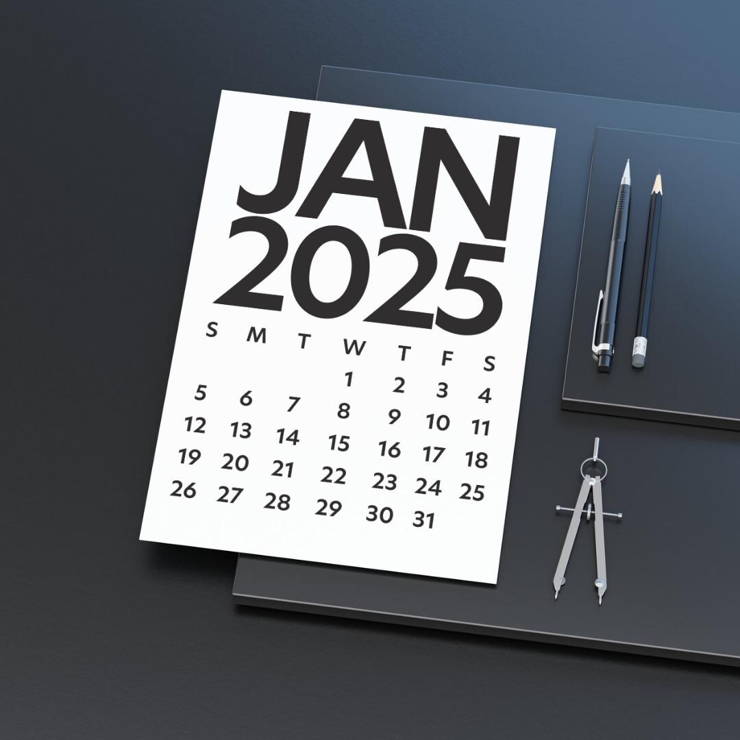 2025 Simple Black and White Printable Calendar | Printable Monthly ...