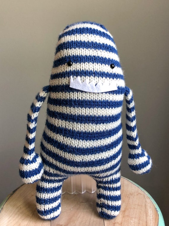 Gort the Gym Bag Monster // Monster Stuffed Animal Blue and - Etsy UK