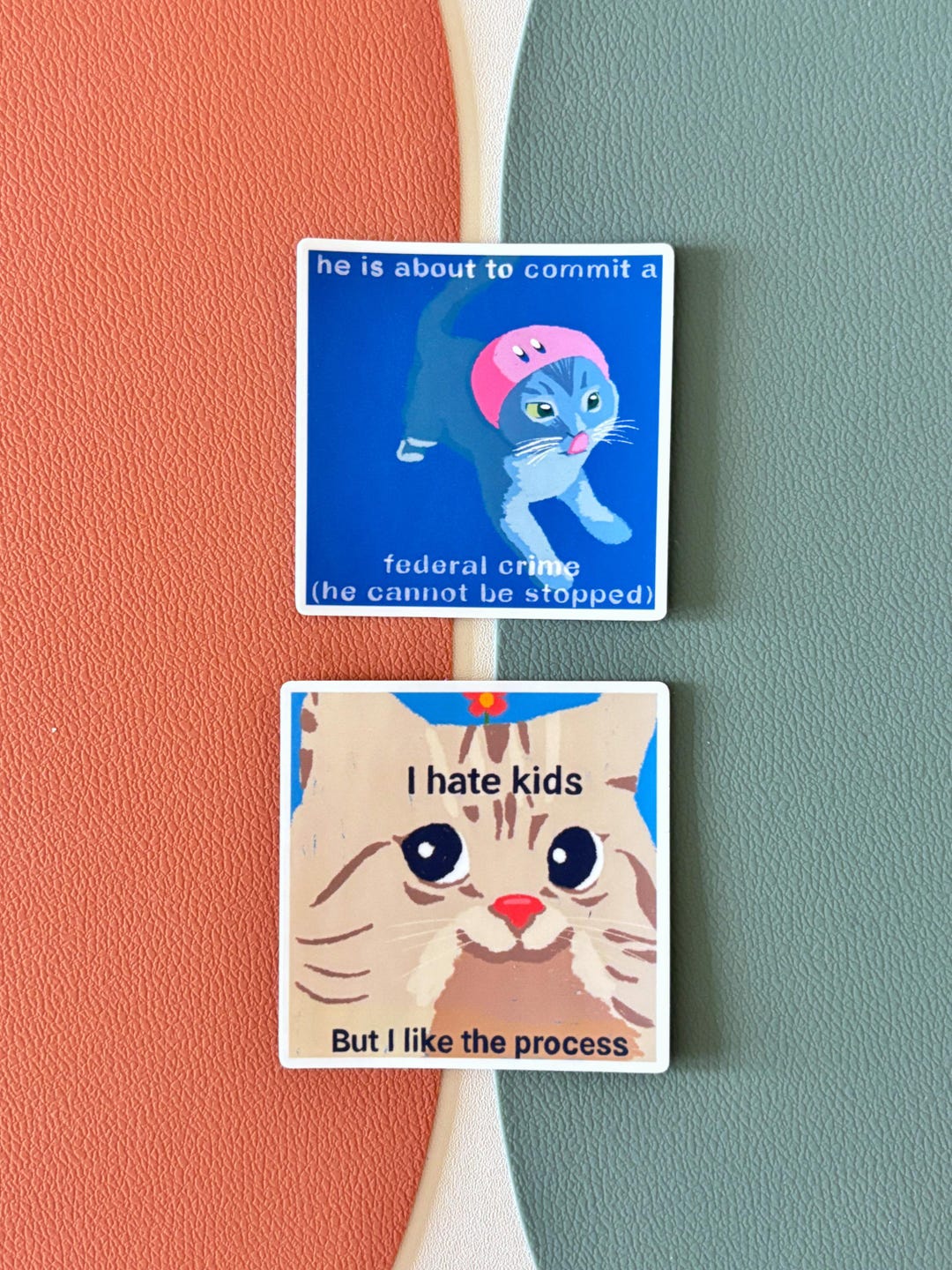 Funny Cat Meme Vinyl Stickers Perfect Gift for Cat Lovers | Waterproof ...