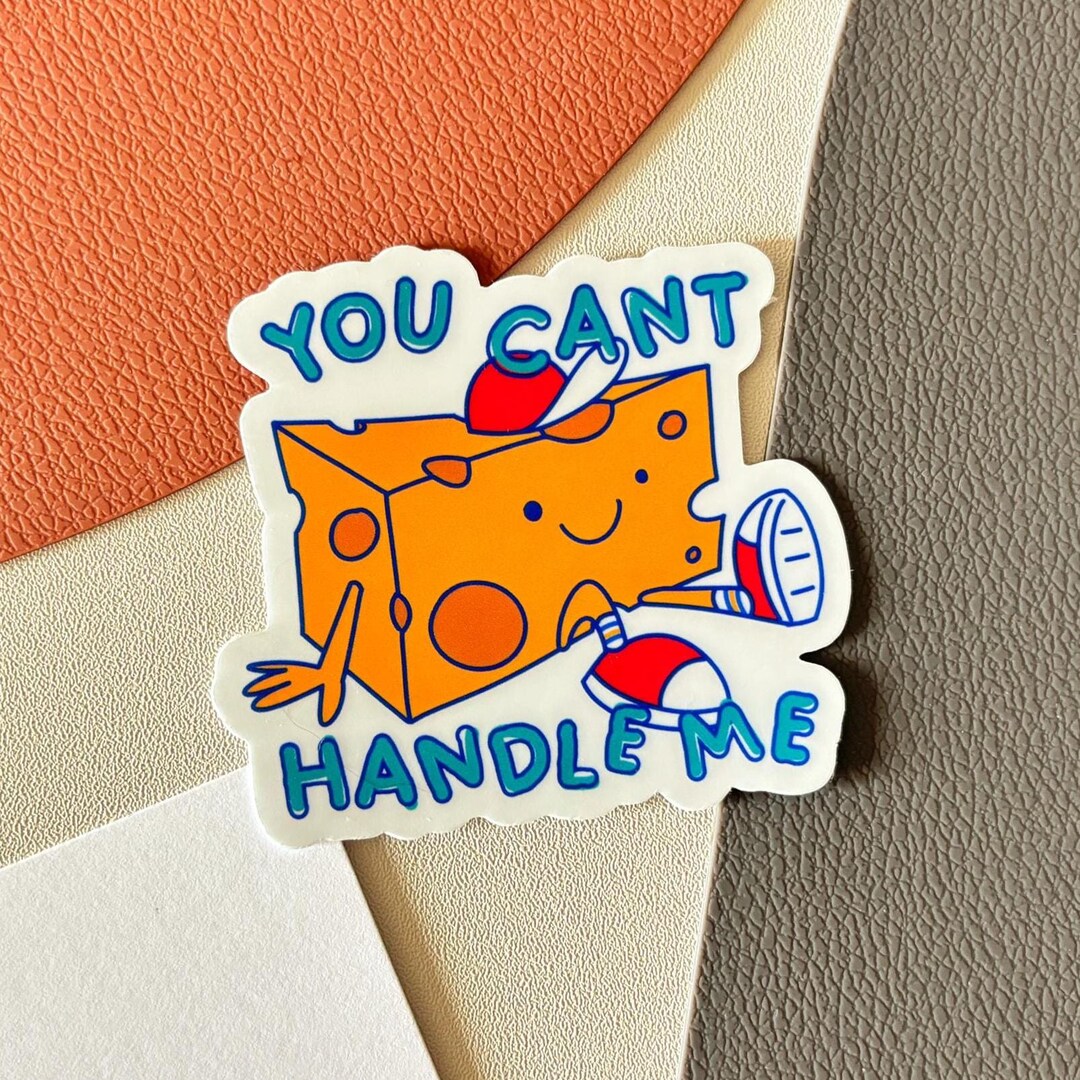 Funny Cheese Vinyl Sticker: Lactose Intolerant Gift, Waterproof Decal ...