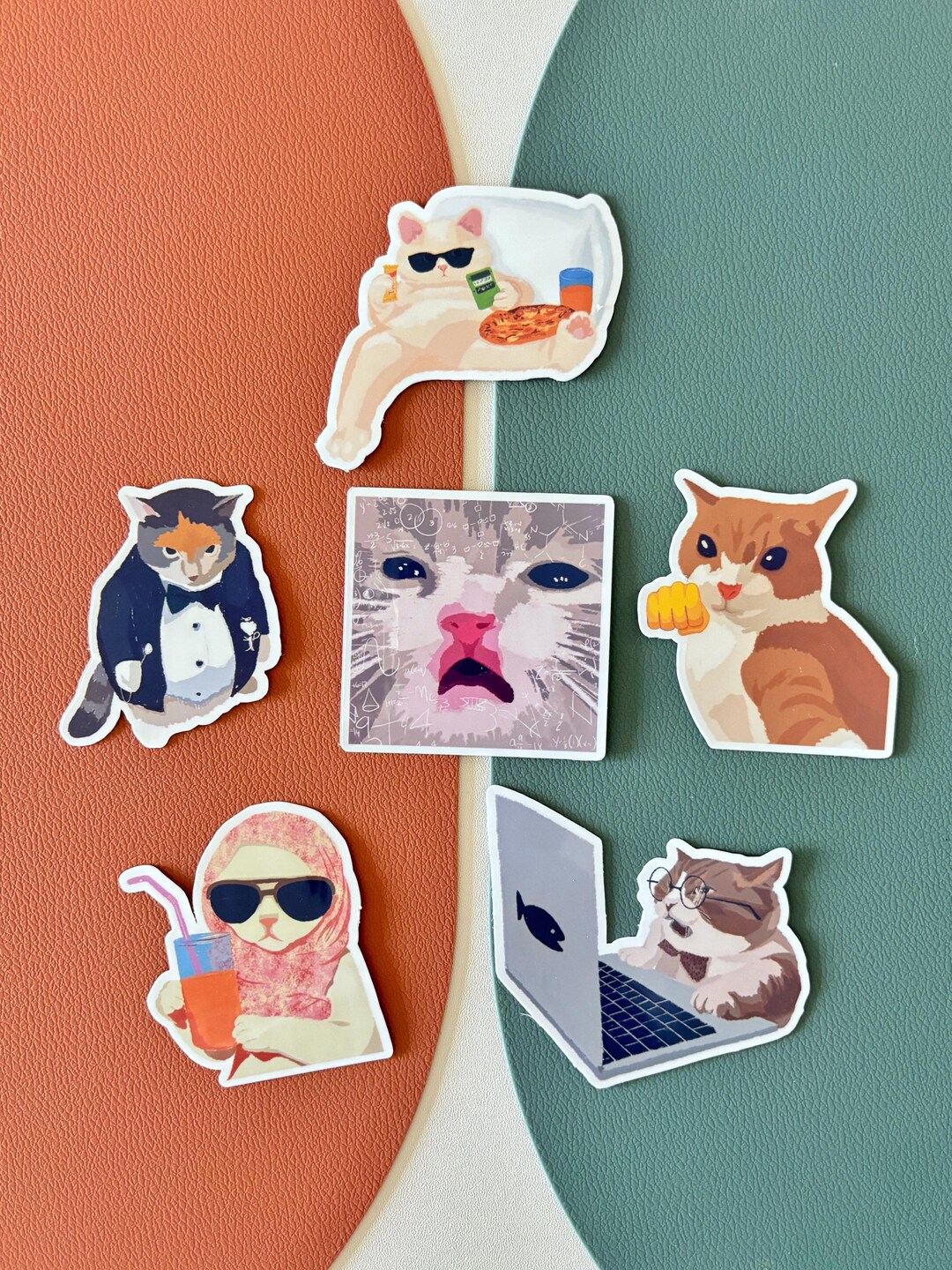 Funny Cat Meme Vinyl Sticker Packs for Waterbottles, Notebooks, Laptops ...