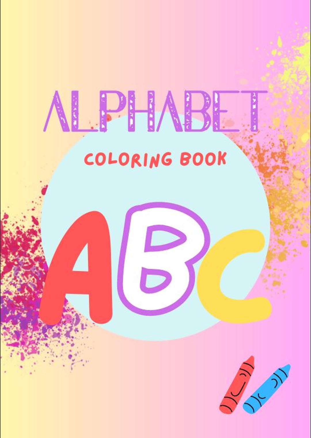 Children's Alphabet Coloring Book - Etsy