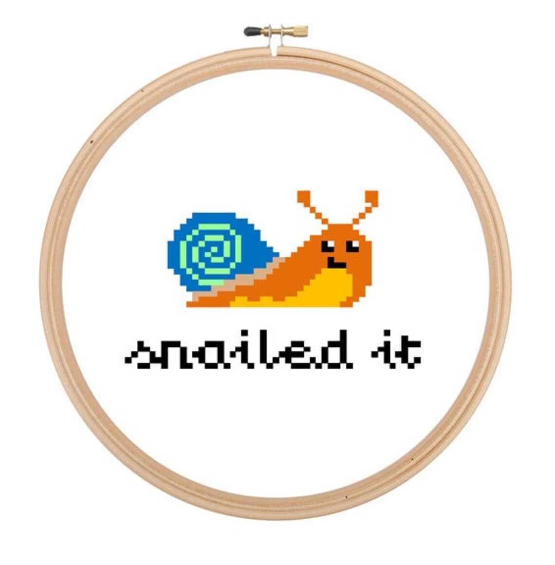Snailed It - Snail - Cross Stitch PATTERN - Etsy