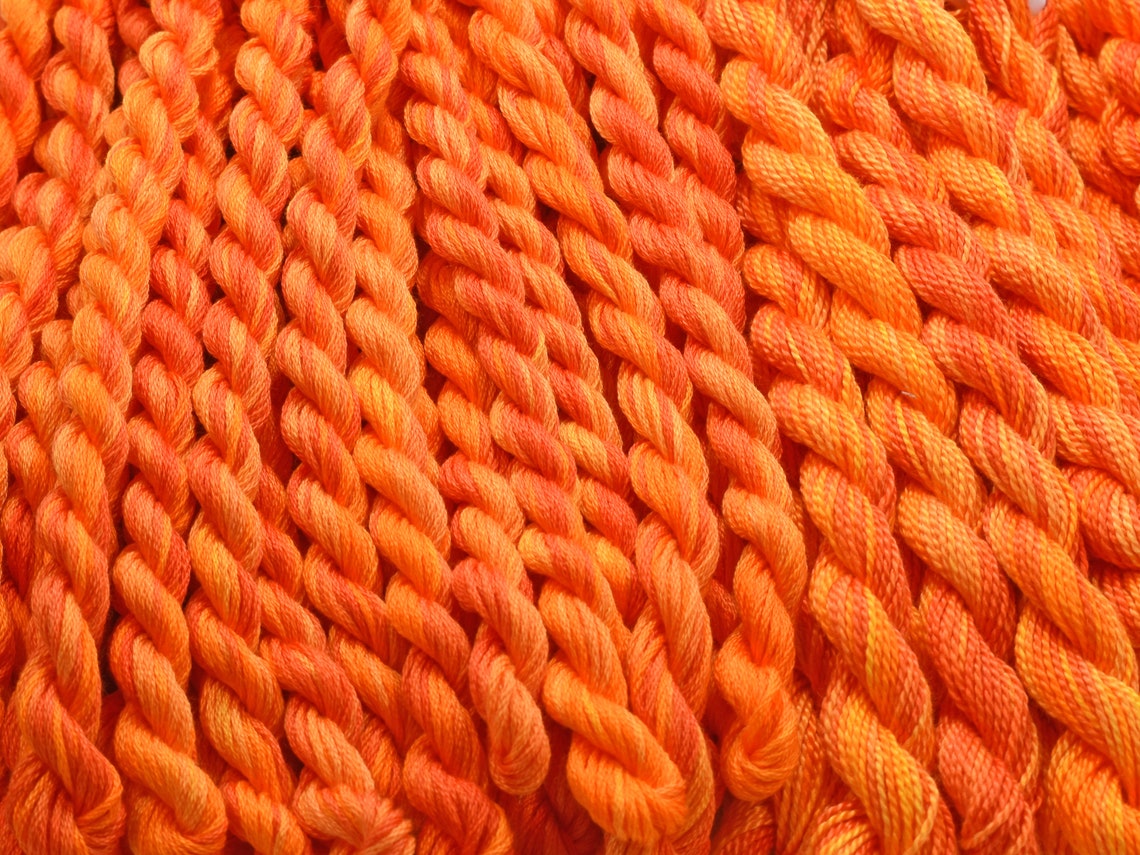 Orange Perle Cotton, Orange Embroidery Floss, Fall Embroidery, Orange ...
