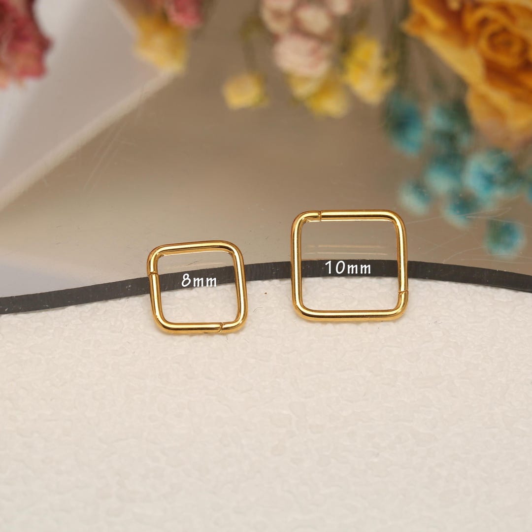 Square Ear Septum Rings Septum Jewelry for Concha Piercing 316L Nose ...