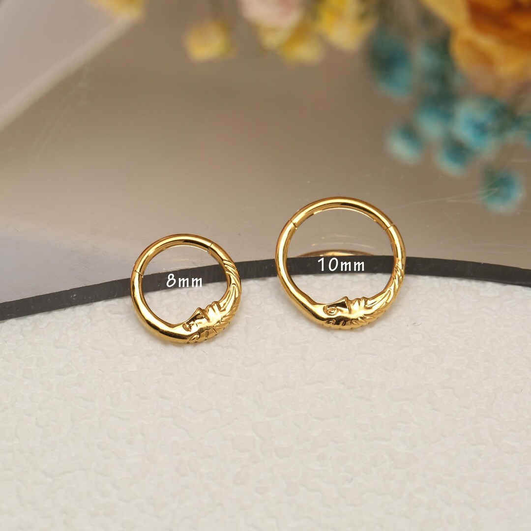 Fashion Unique Side Face Nose Ring Septum Piercing Ring Septum Ring 16g ...