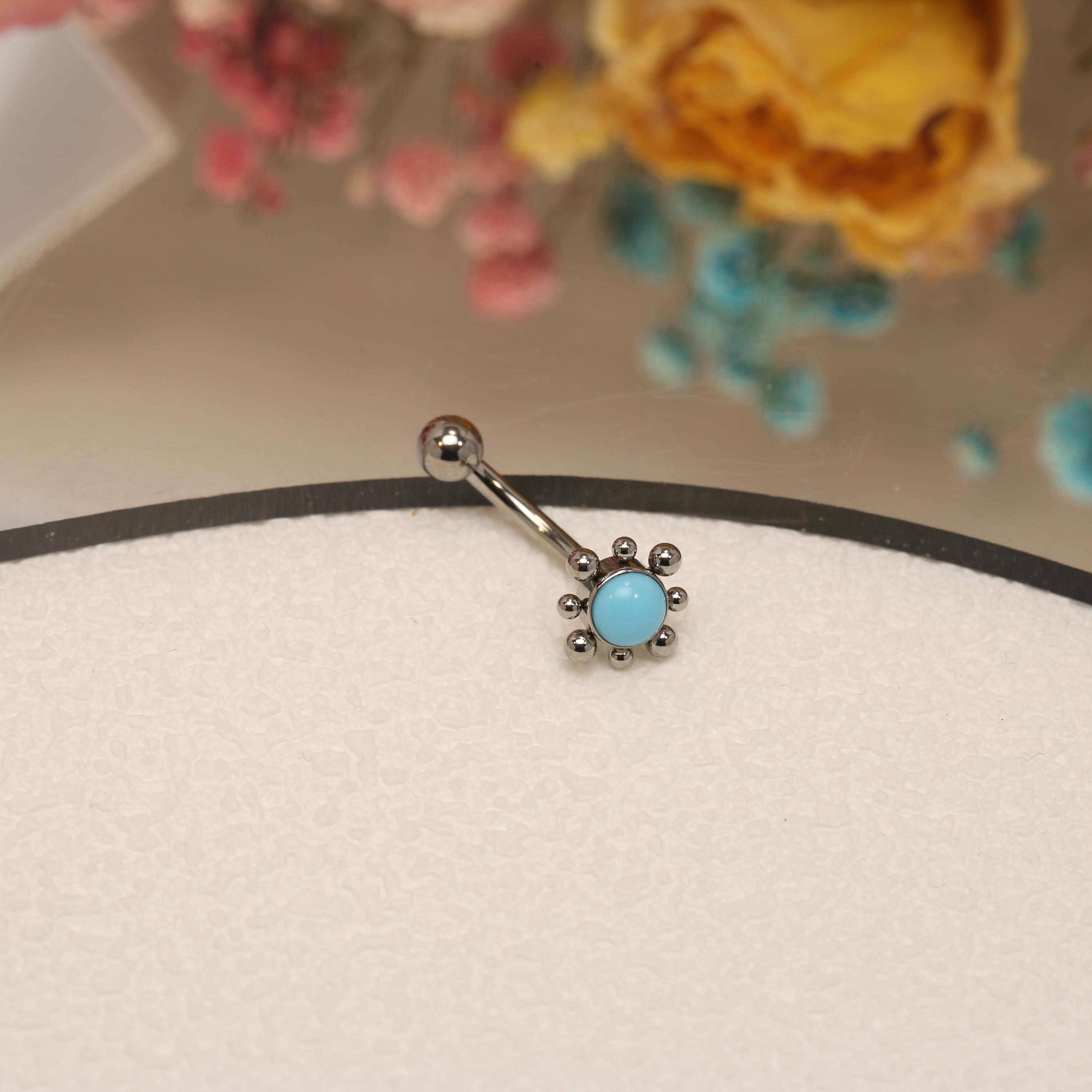 Turquoise Belly Button Ring Belly Button Piercing Jewelry 14g Body ...