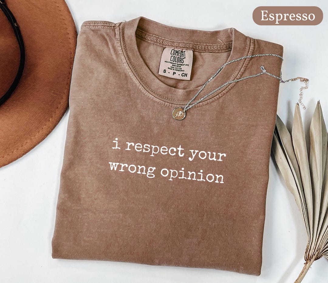 Comfort Colors® I Respect Your Wrong Opinion Shirt, Funny Humor Shirt ...