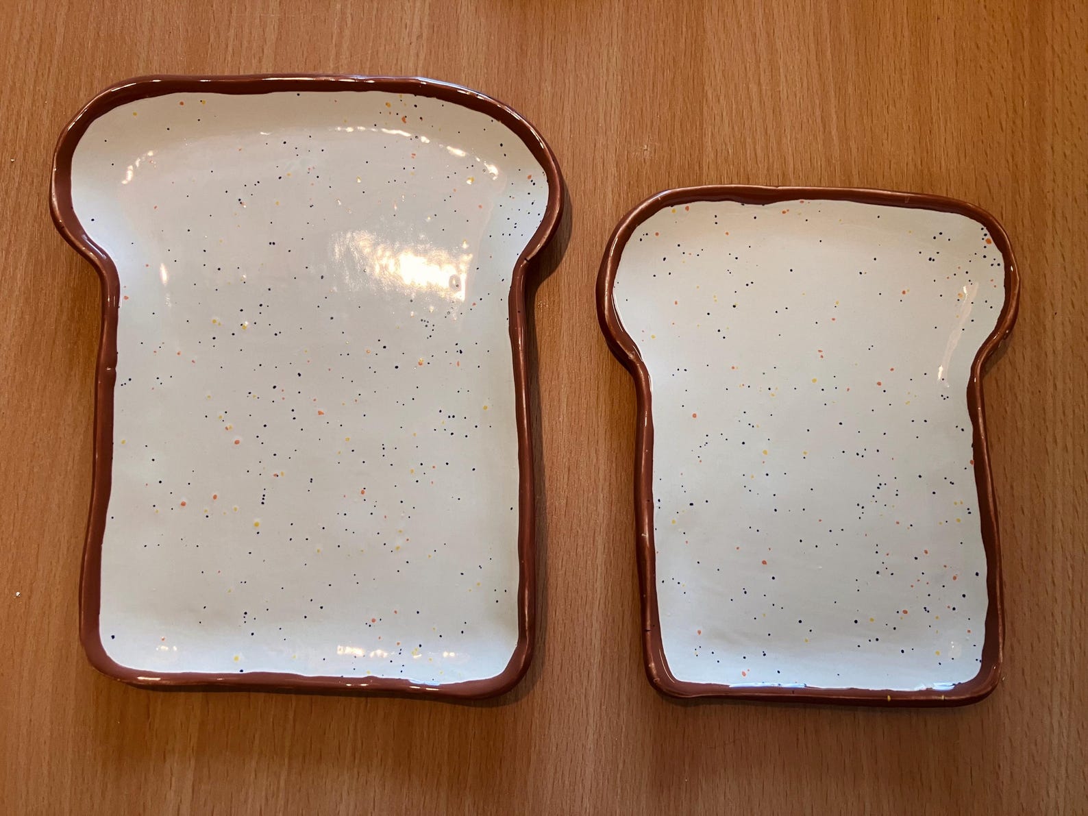 Ceramic Toast Plate Set - Etsy