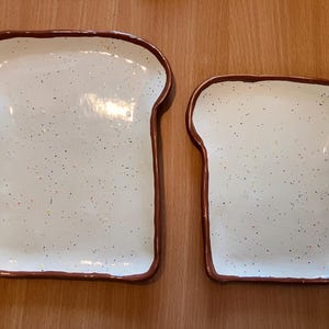 Ceramic Toast Plate Set - Etsy