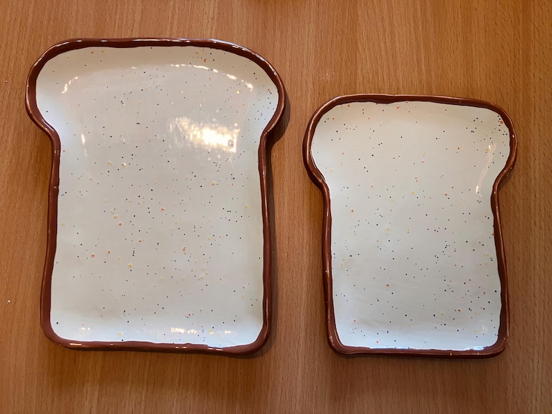 Ceramic Toast Plate Set - Etsy