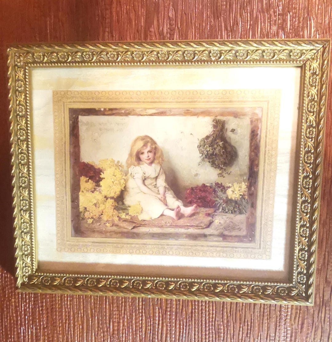 Antique Print "a Little Sunshine" by Jane Stuart Mccreary in Ornate ...