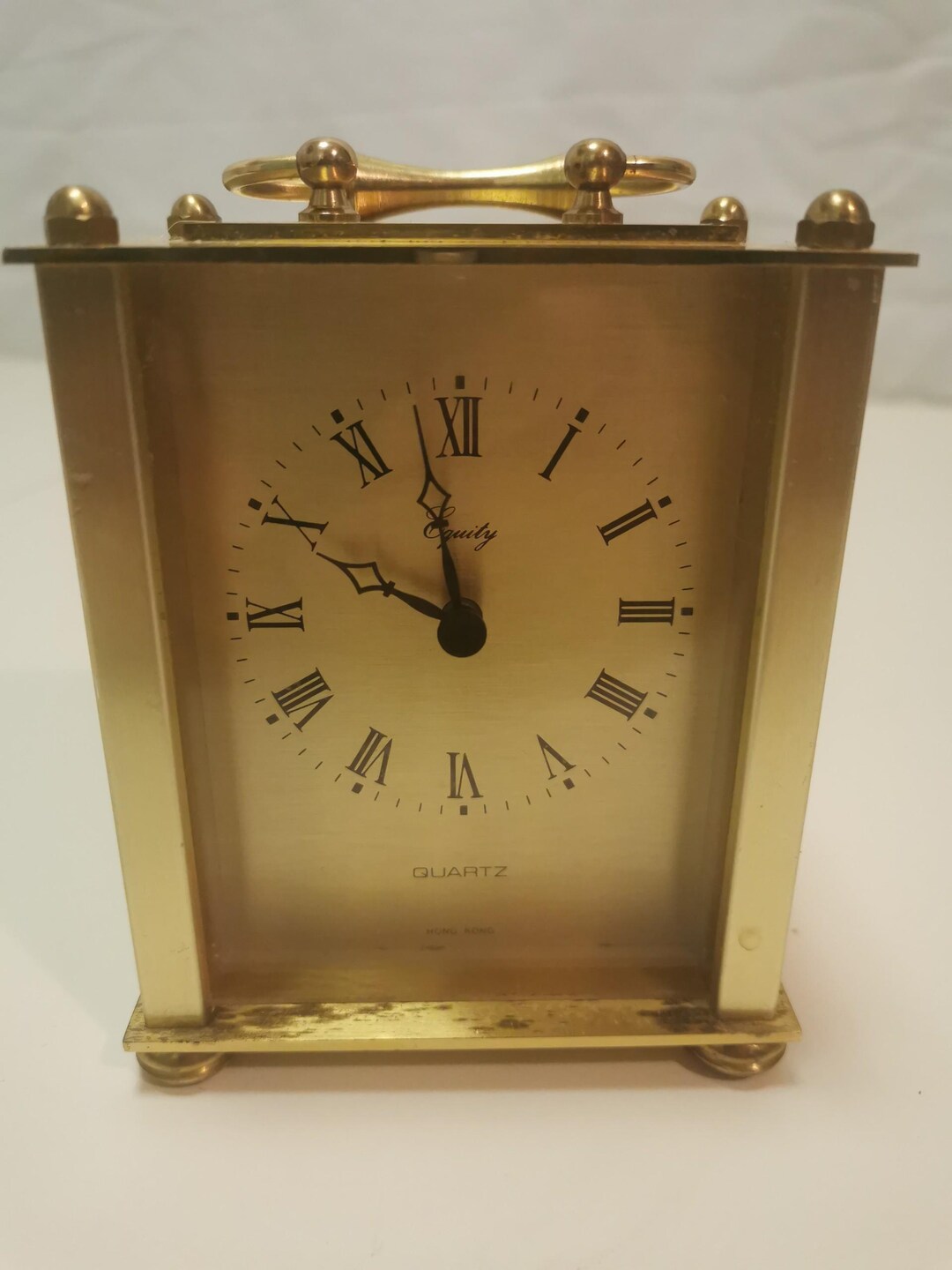 Equity Quartz, Brass Table Clock, Hong Kong - Etsy