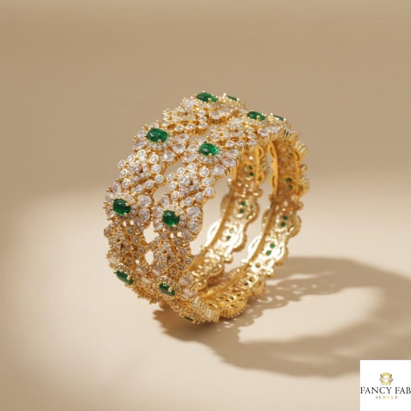 Emerald Green Kangan - Etsy UK