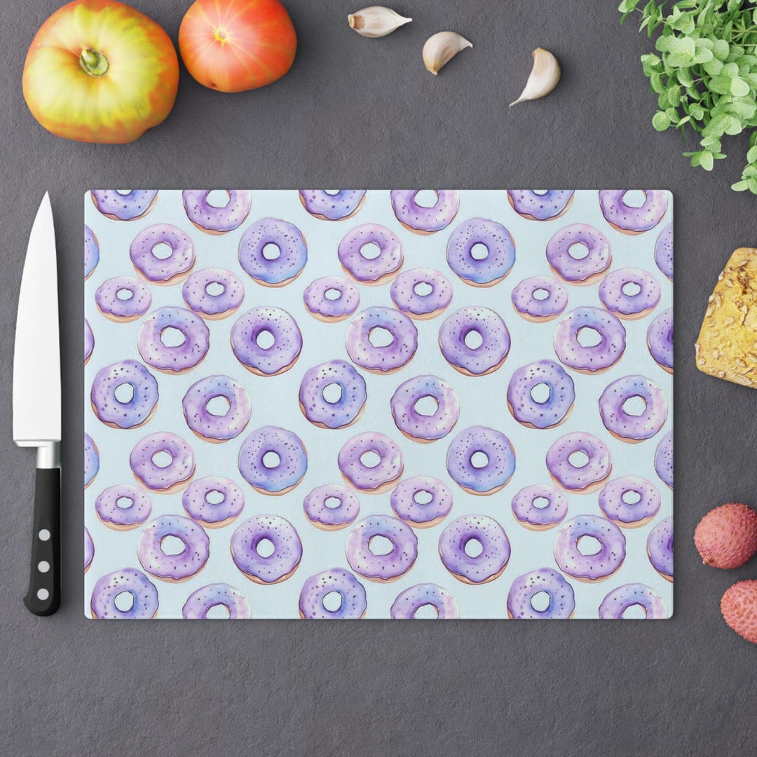 Whimsical Donut Cutting Board, Kitchen Decor, Gift for Bakers, Cute ...