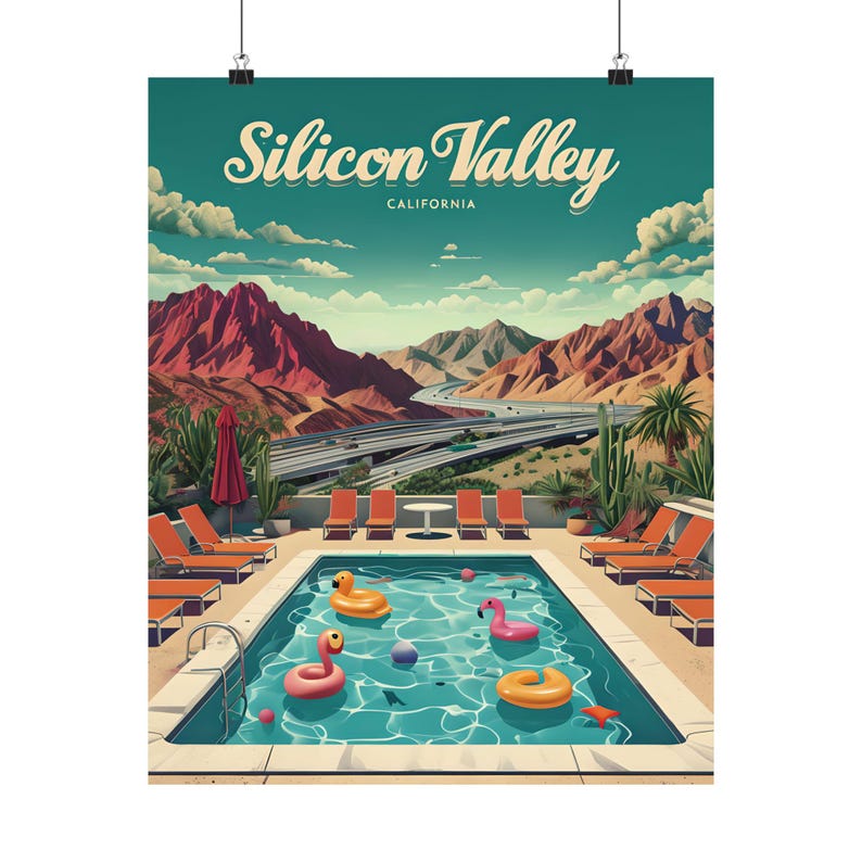 Silicon Valley Retro Poster: Vintage Tech Office Art - Etsy