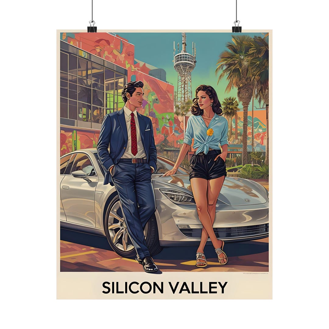 Silicon Valley Poster, Tech Art Print, Geek Decor, Wall Art, Office ...