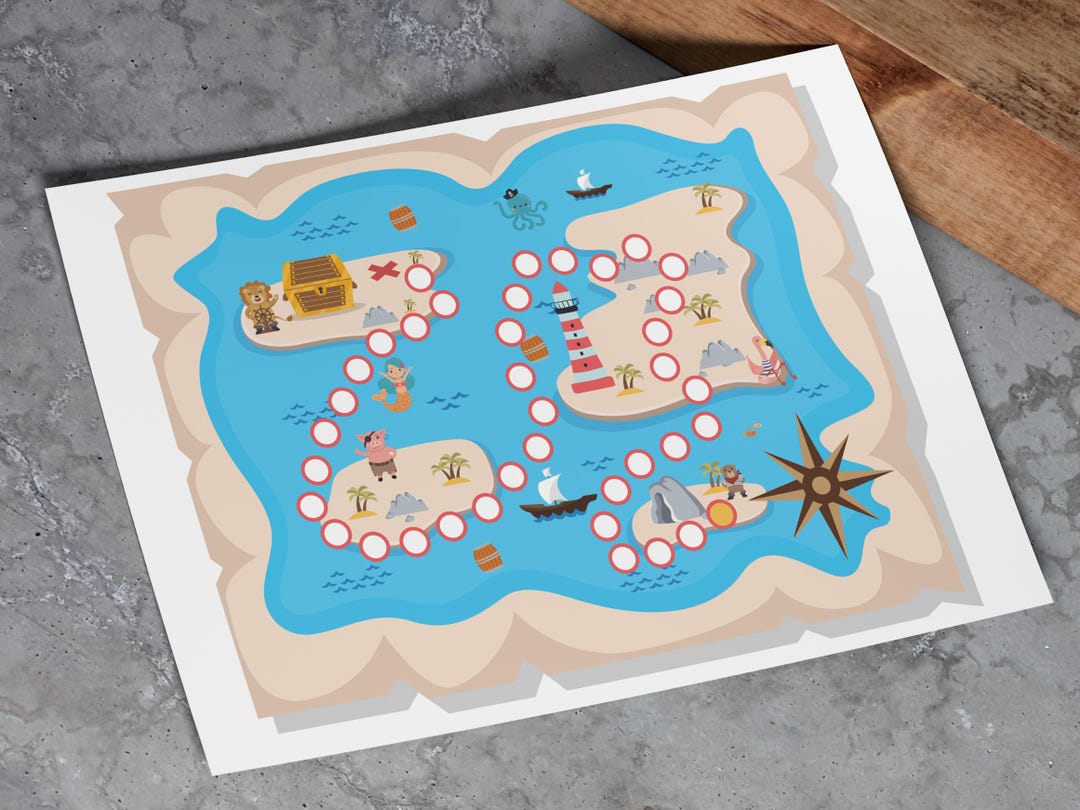 Printable Potty Training Chart treasure Map - Etsy