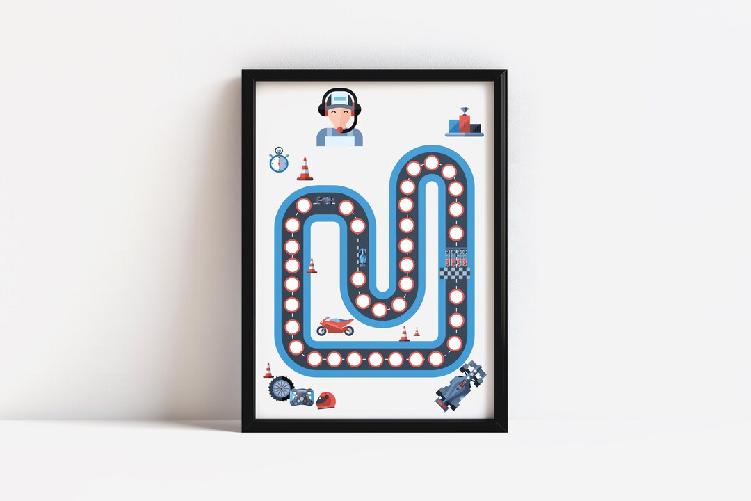Printable Cleanliness Chart - "car Track" - Etsy
