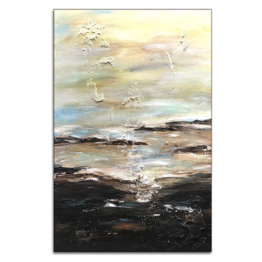 Seascape Blue Abstract Painting Print, Home Decor Print, Bedroom Canvas ...