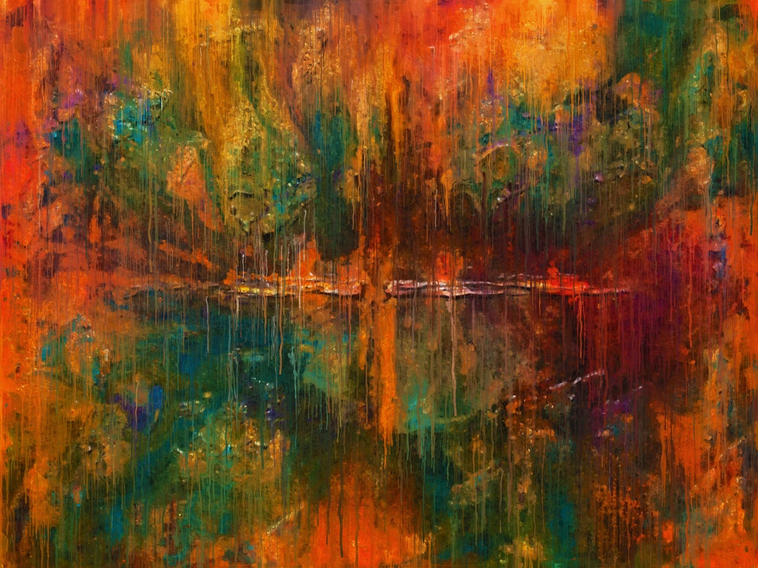 Colorful Large Wall Art Abstract Print, Home Decor Print, Bedroom Print ...