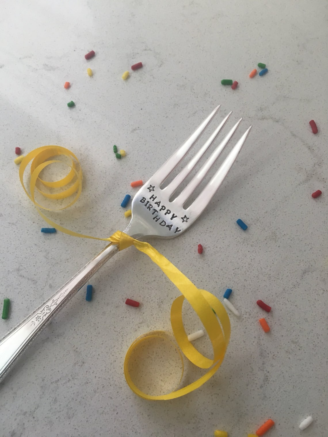 Happy Birthday Fork - Etsy