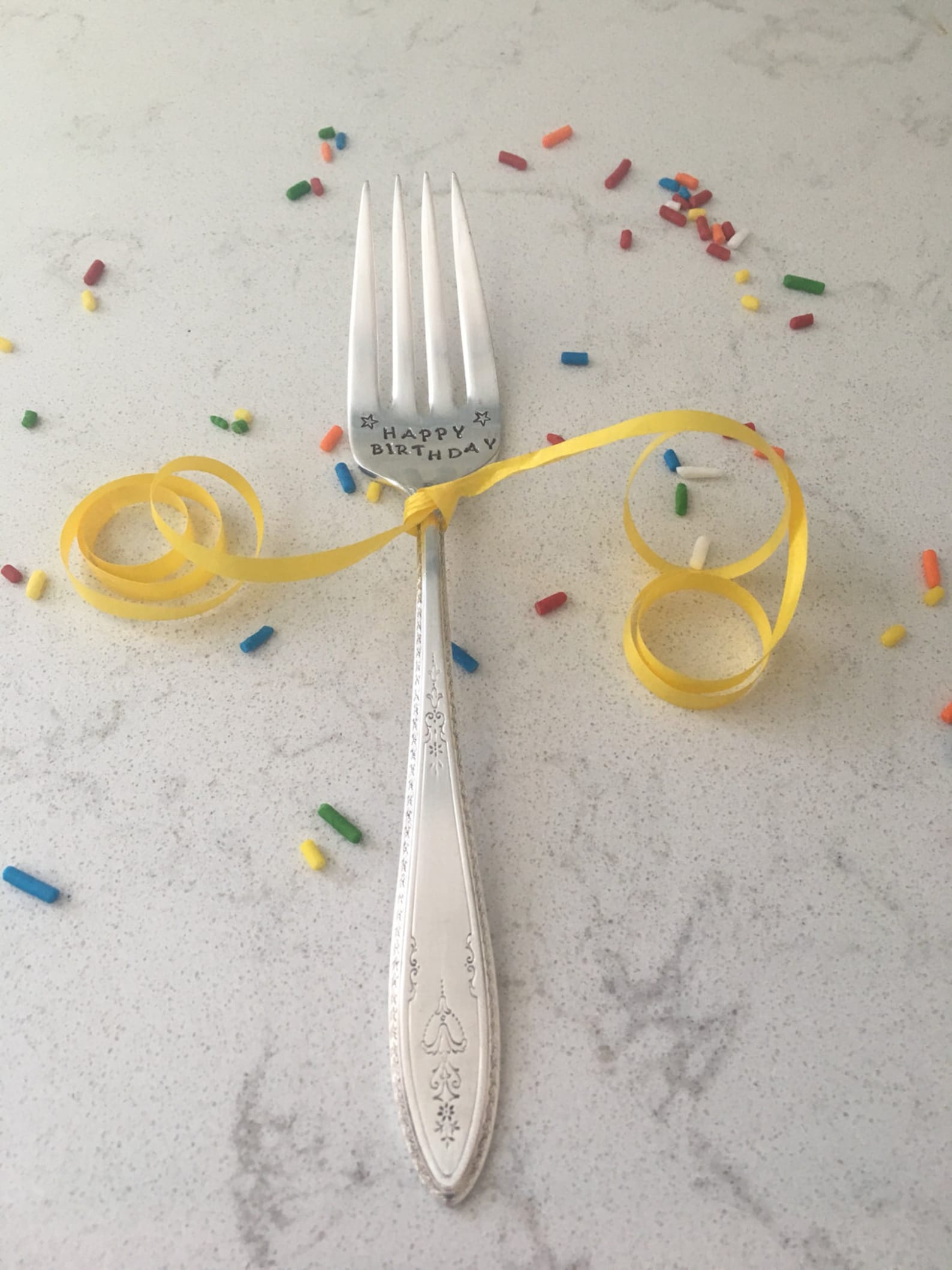 Happy Birthday Fork - Etsy