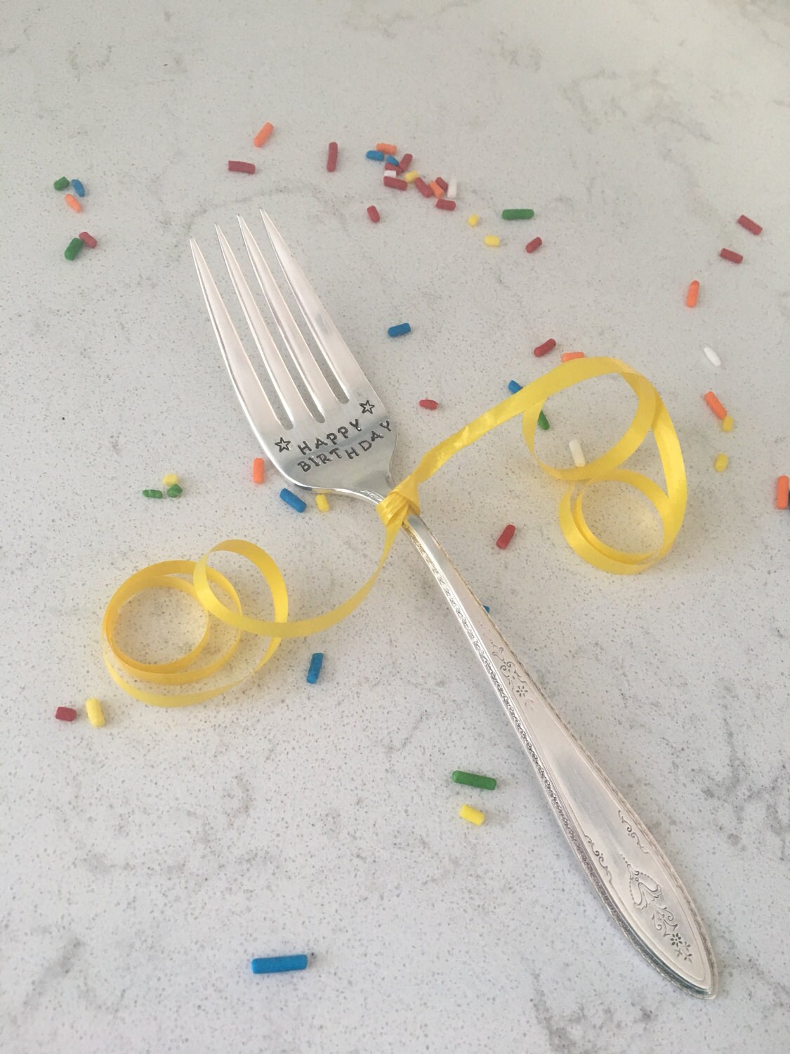 Happy Birthday Fork - Etsy