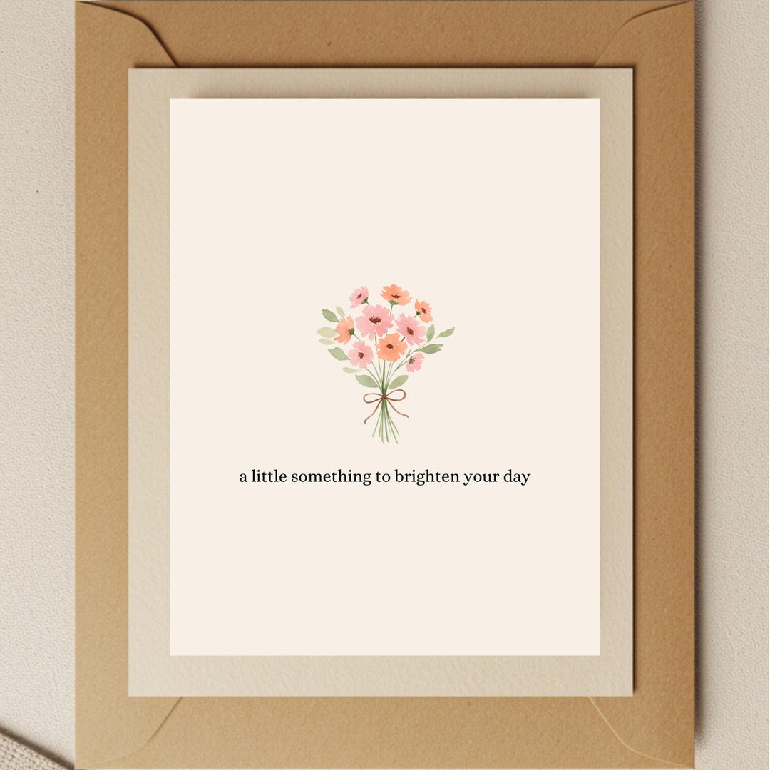 Floral Greeting Card: Watercolor Flowers, Encouragement Card - Etsy
