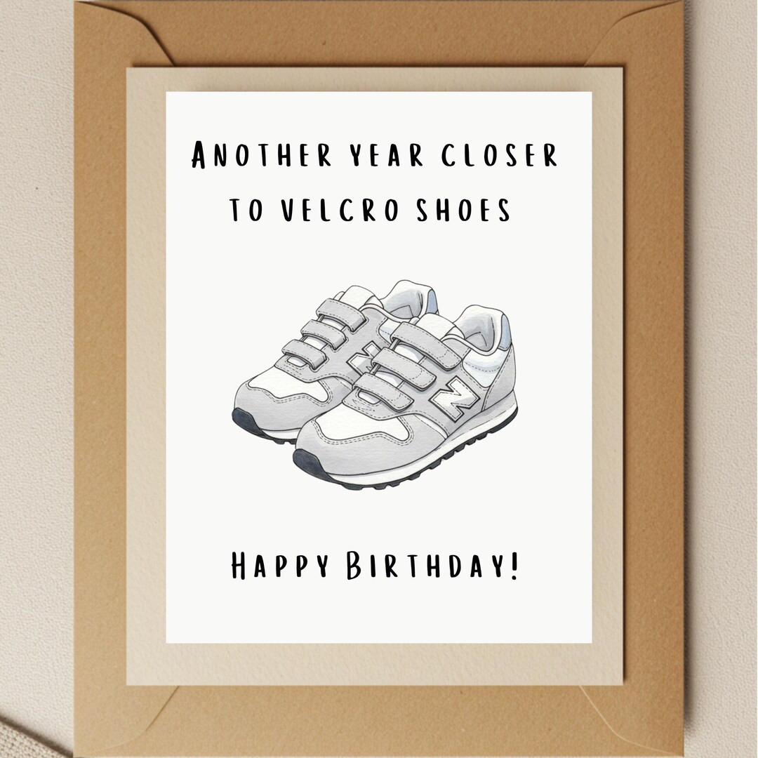 Funny Velcro Shoes Birthday Card: Dad Shoe Humor - Etsy