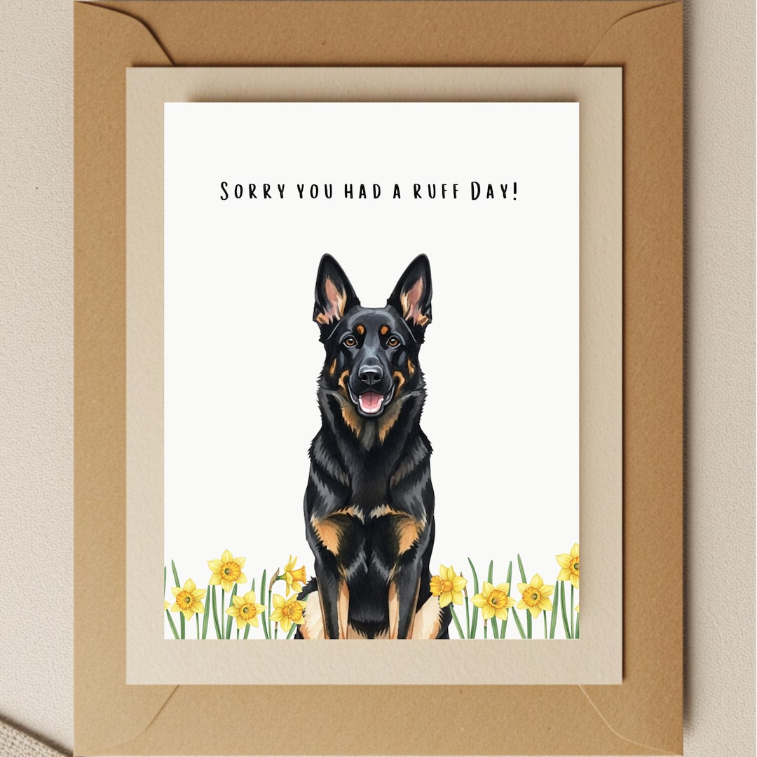 German Shepherd Sympathy Card: Thinking of You - Dog Lover - Etsy