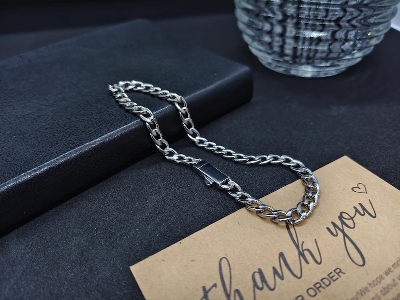 Custom Engraved Stainless Steel Bracelet, Personalized Clasp Cuban ...