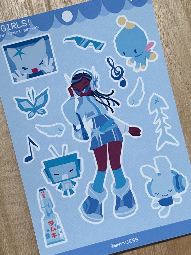 Go Girls! Sticker Sheets - Etsy