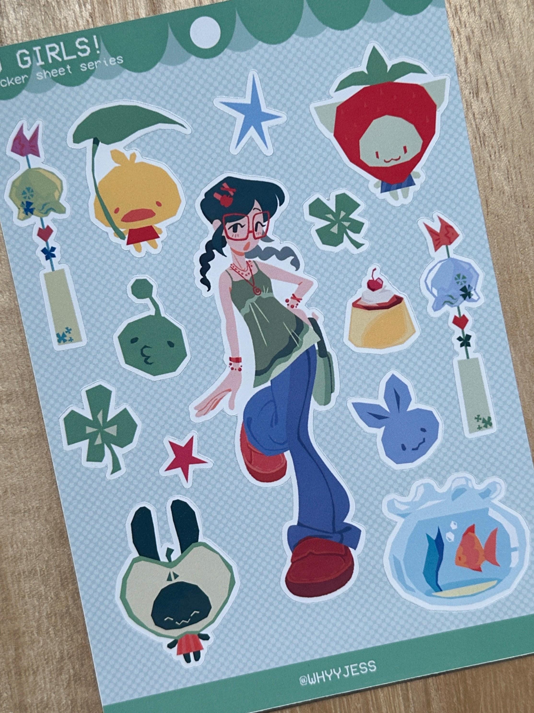 Go Girls! Sticker Sheets - Etsy