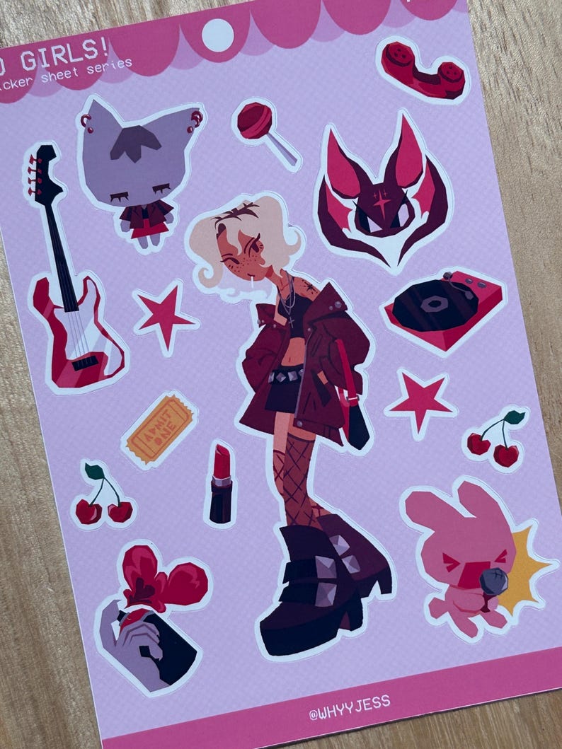 Go Girls! Sticker Sheets - Etsy