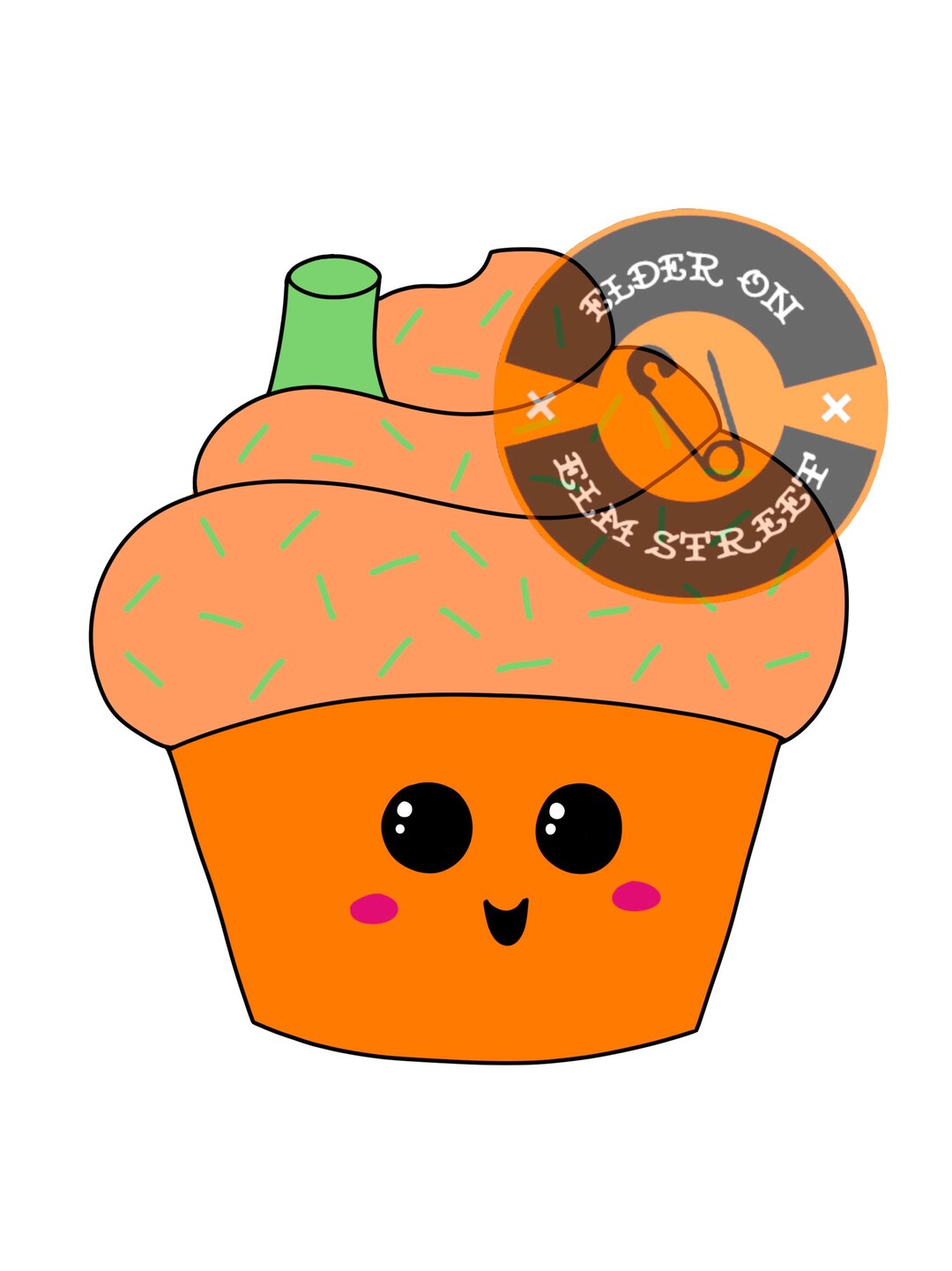Pumpkin Cupcake Stained Glass Pattern - Etsy