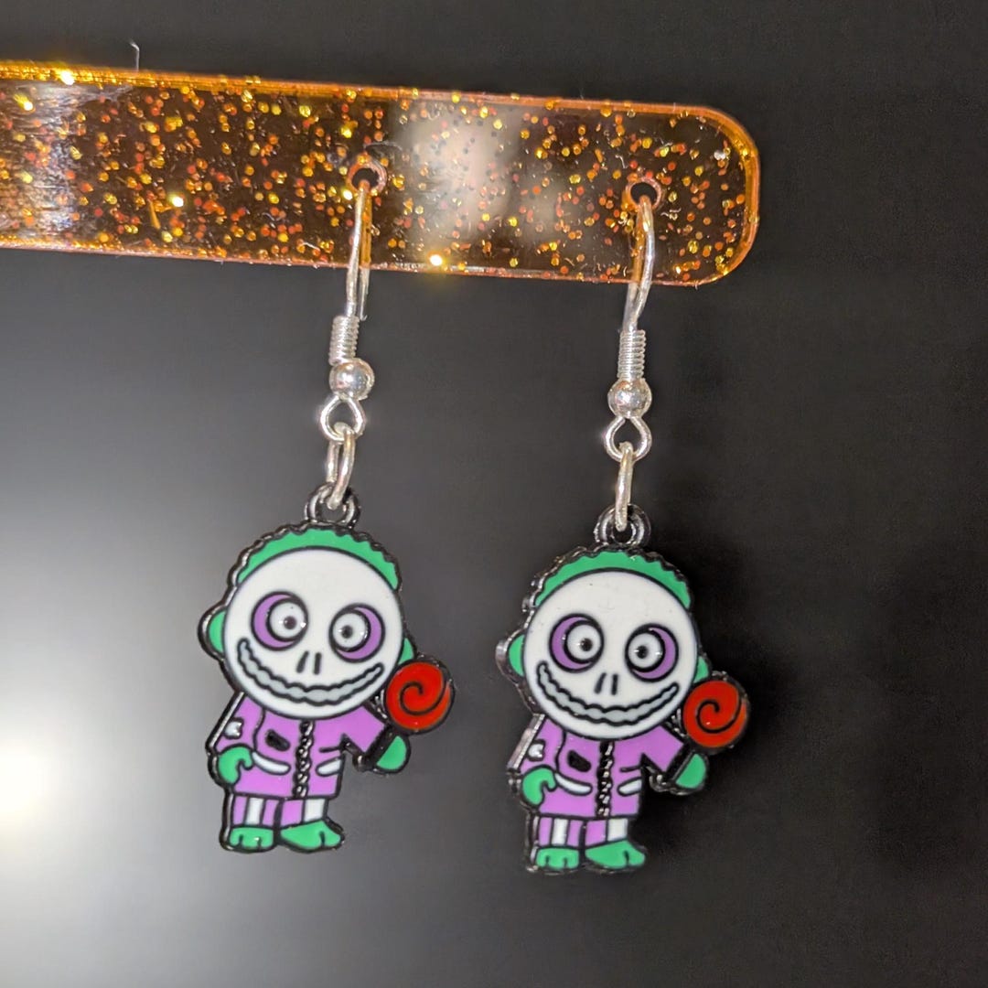 Metal Barrel NMBC Nightmare Halloween Christmas Earrings - Etsy
