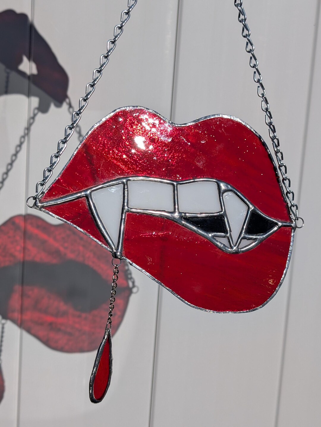 Vampire Smile Stained Glass - Etsy