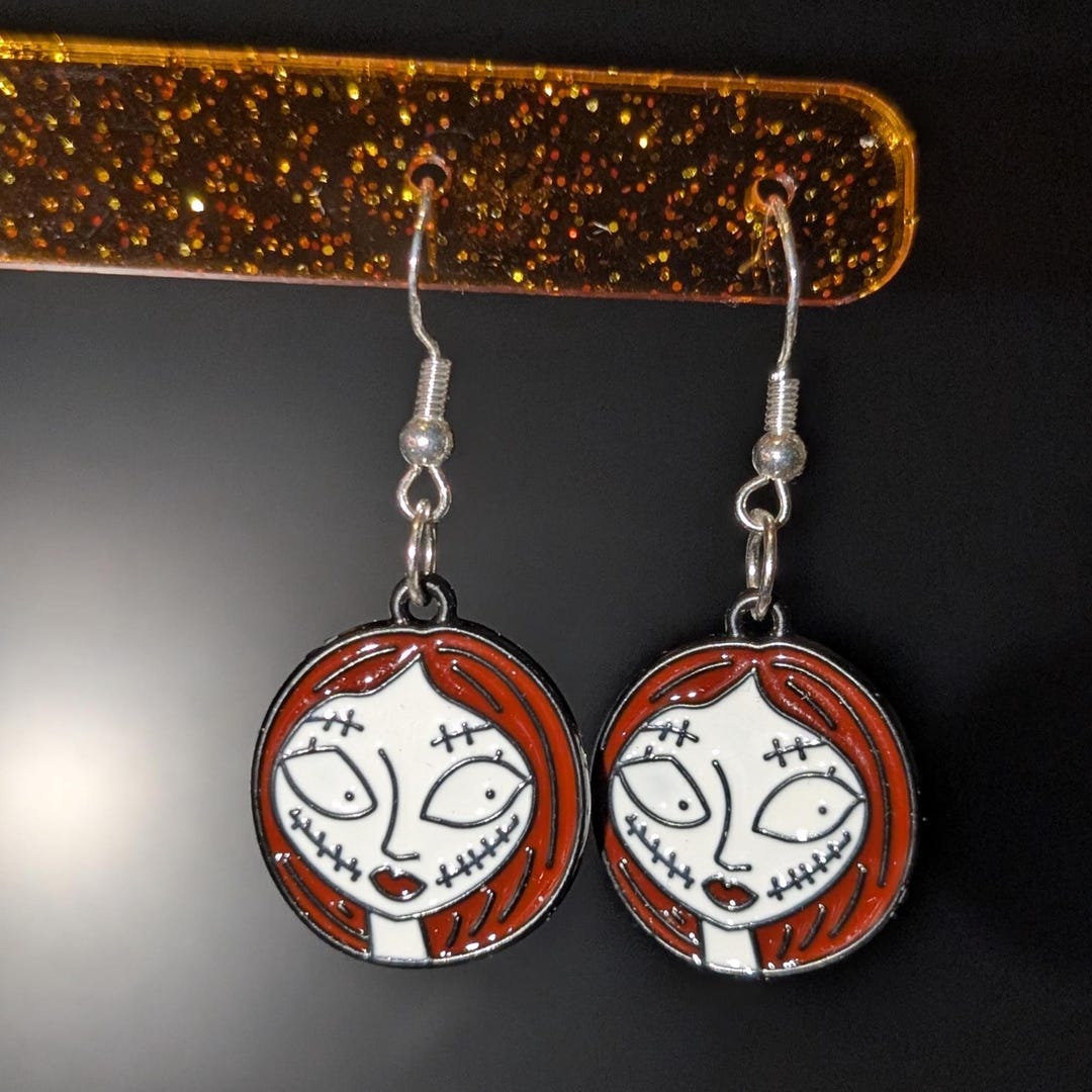 Metal Sally NMBC Nightmare Halloween Christmas Earrings - Etsy
