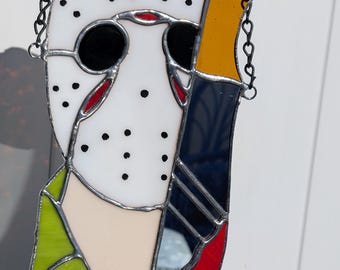 Stained Glass Jason Voorhees Friday the 13th Clock - Etsy
