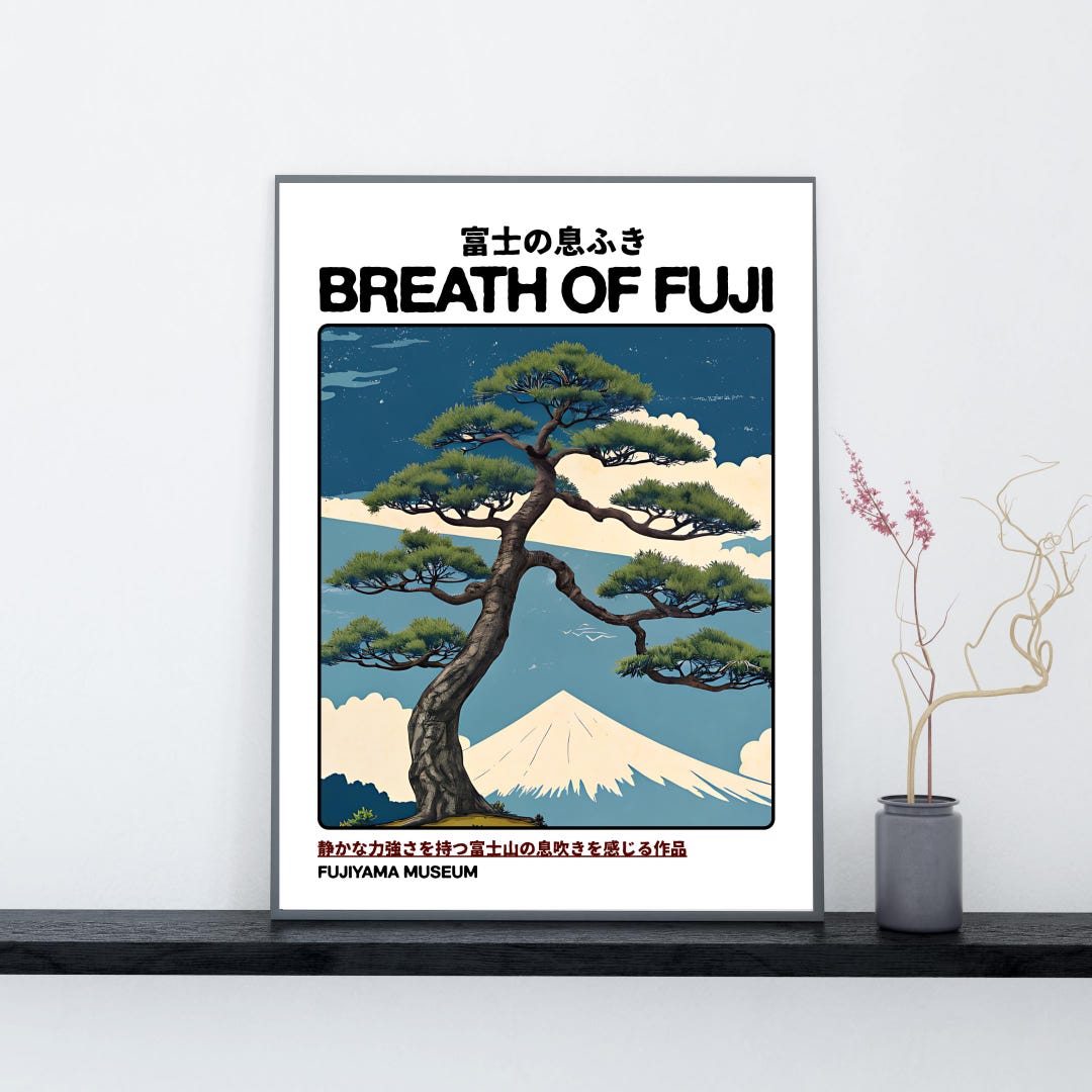 Vintage Mount Fuji Poster - Showa Era Japanese Wall Art - Retro Travel ...