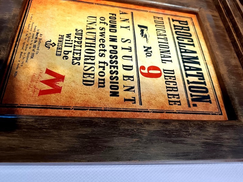 Umbridge Decree Sign, 3D Printed Replica With Wood Effect, Ministry of ...