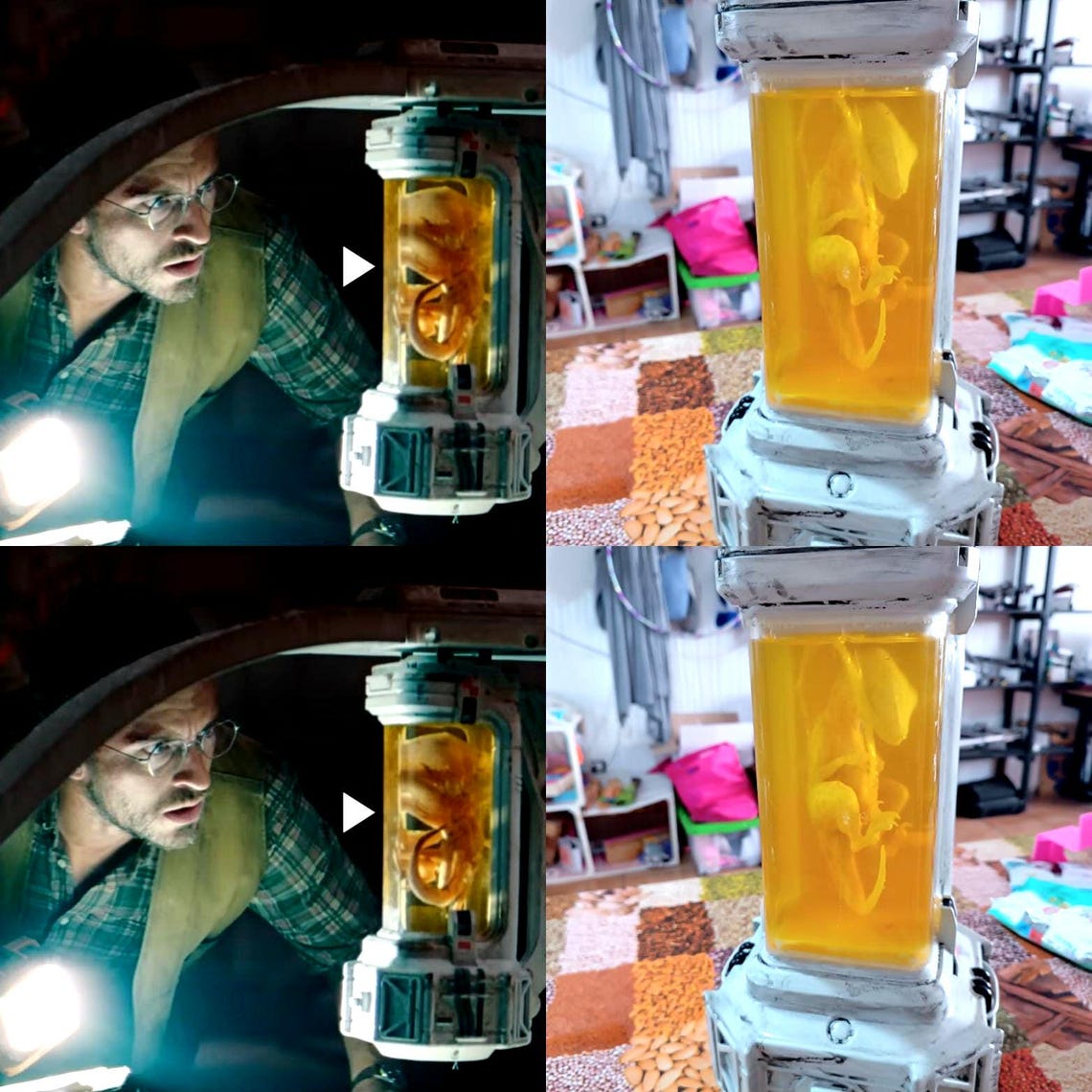 Jurassic Park Rebirth Dinosaur Embryo Container Replica, Bio-syn Lab ...