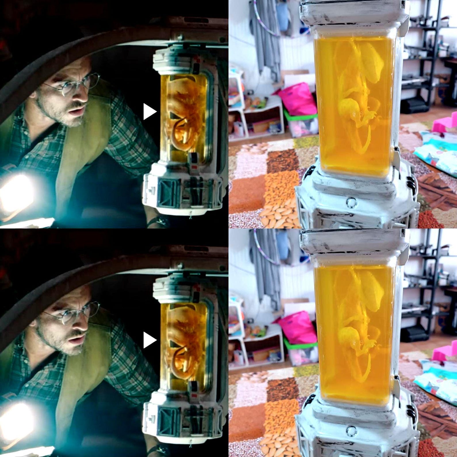 Jurassic Park Rebirth Dinosaur Embryo Container Replica, Bio-syn Lab ...