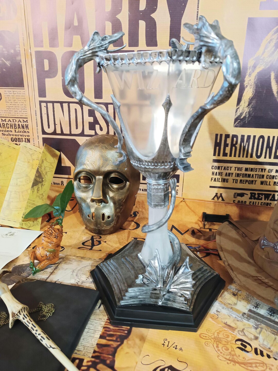 Fantasy Tournament Goblet Replica – Handmade Light-up Magical Cup ...