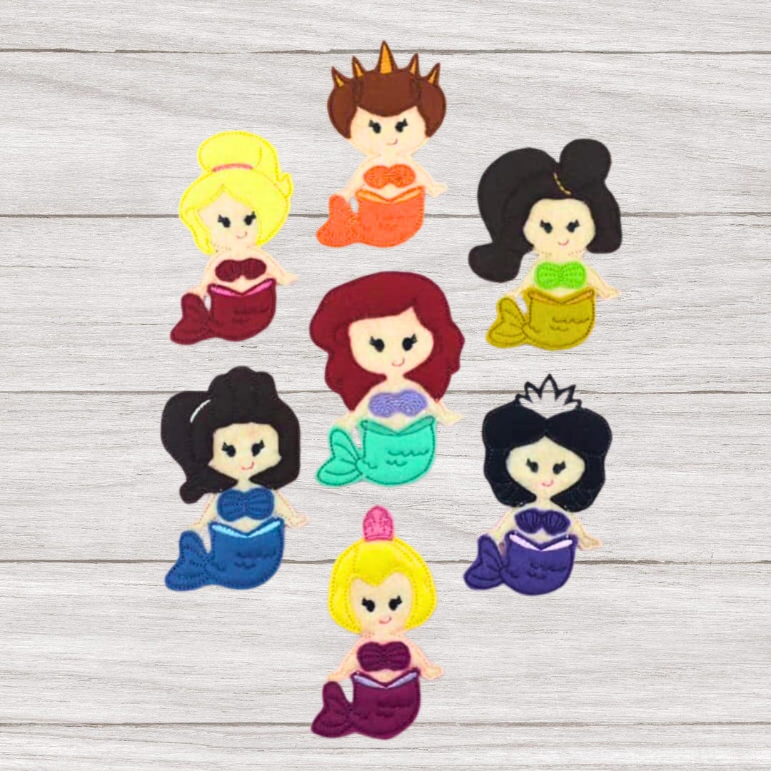 Mermaid Finger Puppets Set, Sea Life Finger Puppet, Ocean Finger Puppet ...