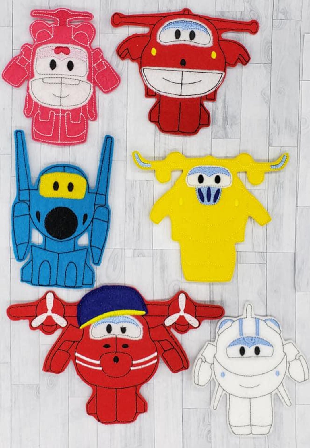 Airplane Finger Puppets Set, Plane Finger Puppet, Helicopter Finger ...