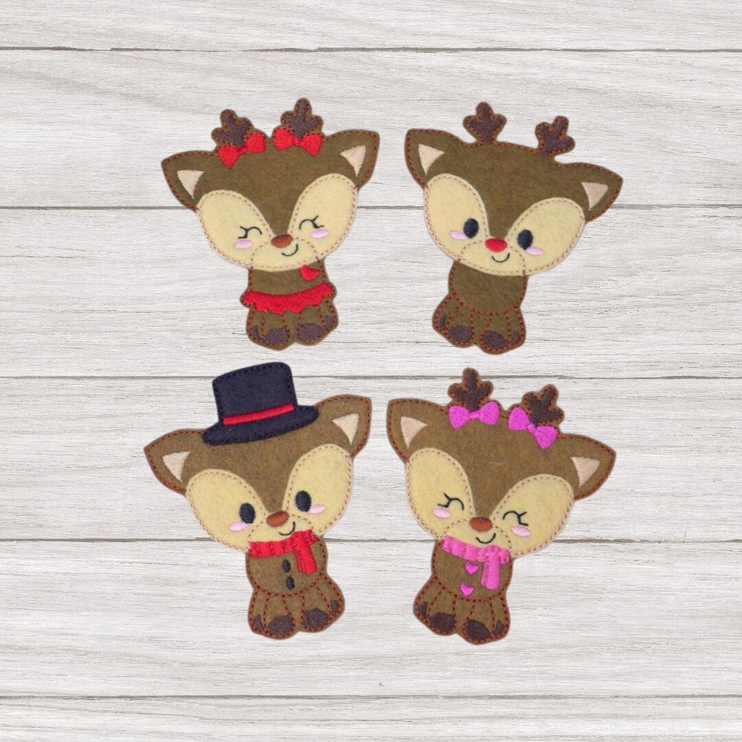 Reindeer Finger Puppets Set, Animals Finger Puppet, Christmas Finger ...