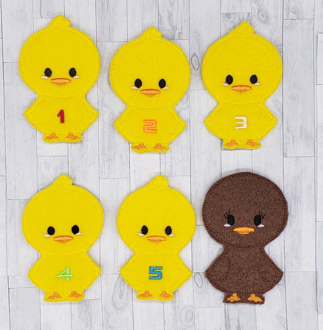 5 Ducks Finger Puppets Set, Duck Puppet, Bird Finger Puppet, Ducky ...