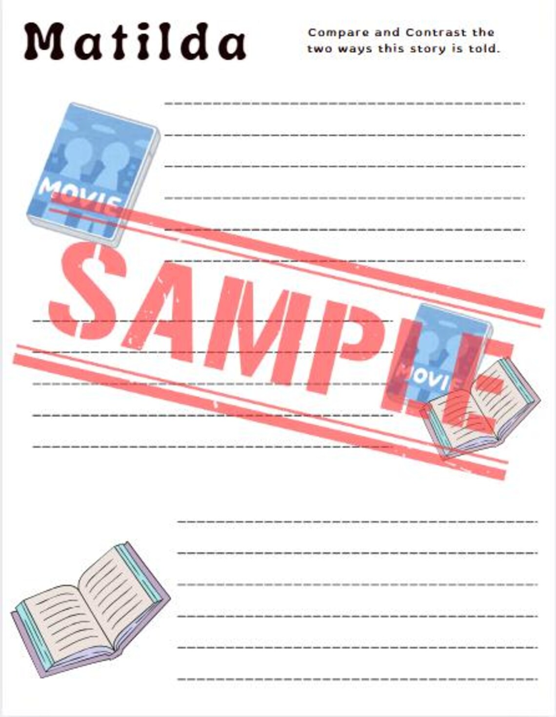 Matilda By: Roald Dahl Novel Study Grades 2-5 - Etsy